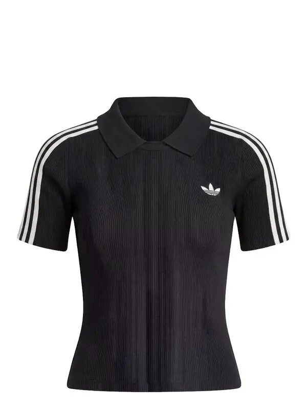 Adidas Cali Ribbed-knit T-shirt - Black