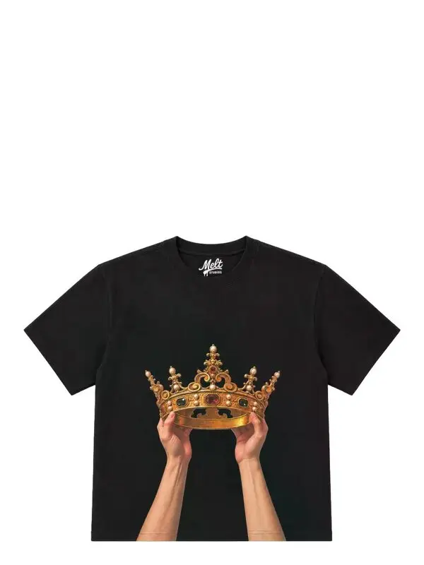 MELT Crown-print T-shirt - Black