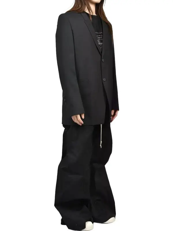 Rick Owens Concordian Wool Blazer - Black