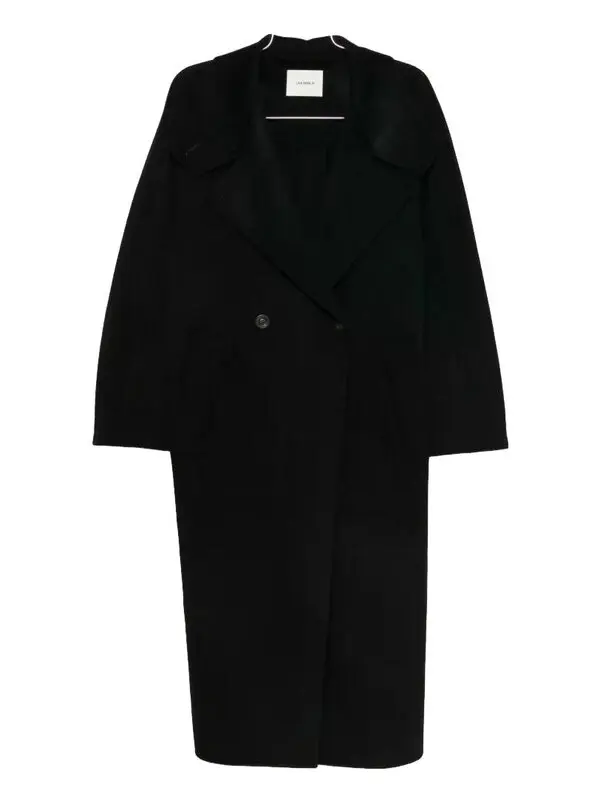 LISA YANG Button-back High-neck Coat - Black