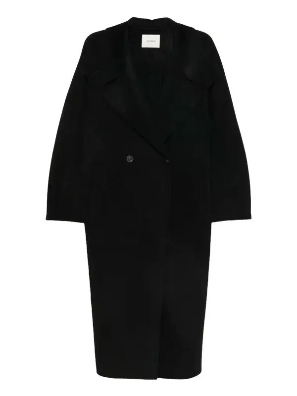LISA YANG Button-back High-neck Coat - Black