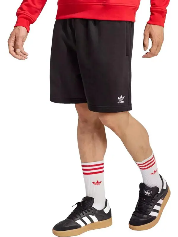 Adidas Trefoil Essentials 7 Inch Fleece Shorts - Black