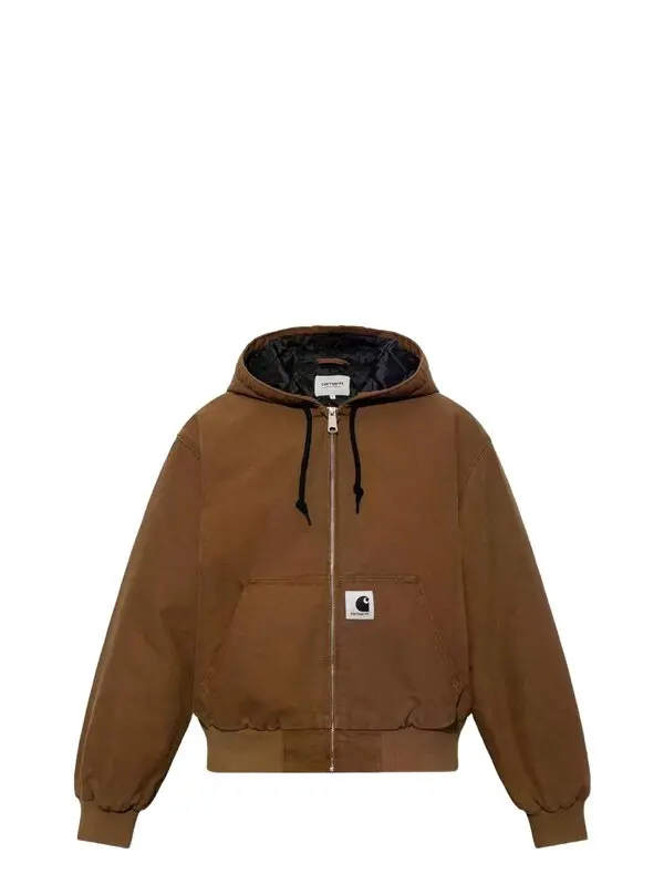 Carhartt Work In Progress Active Logo-patch Drawstring Jacket - Brown