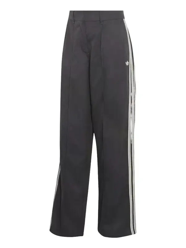 Adidas Side-stripe Logo-embroidered Track Pants - Grey