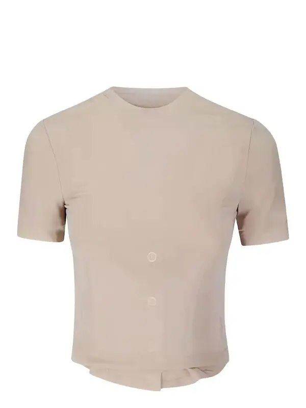 MAISON MARGIELA Button-detail Short-sleeve T-shirt - Neutrals