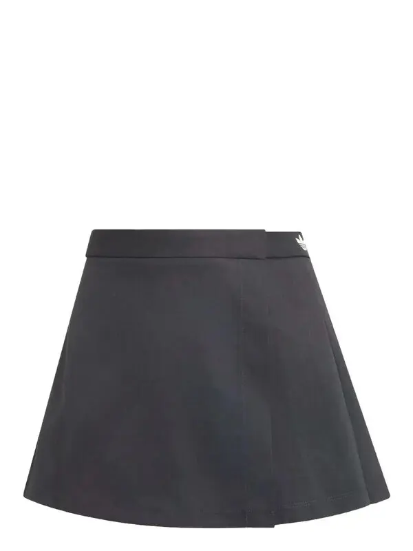 Adidas Pleated Side-stripe Mini Skirt - Grey