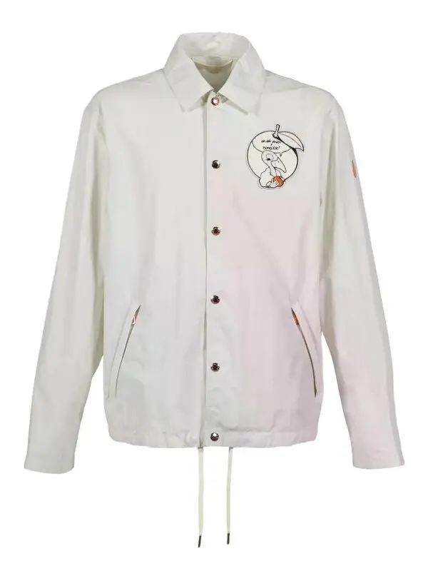 Moncler X Gilga Farm Donald Glover Satsuma Graphic-patch Shirt Jacket - White