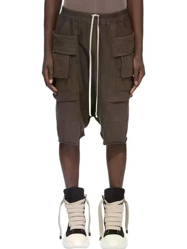Rick Owens Creatch Cargo Pods Multi-pocket Cargo Shorts - Brown