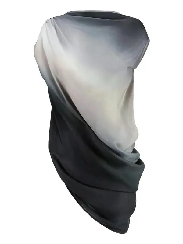 OUDE WAAG Asymmetric Draped Top - Grey