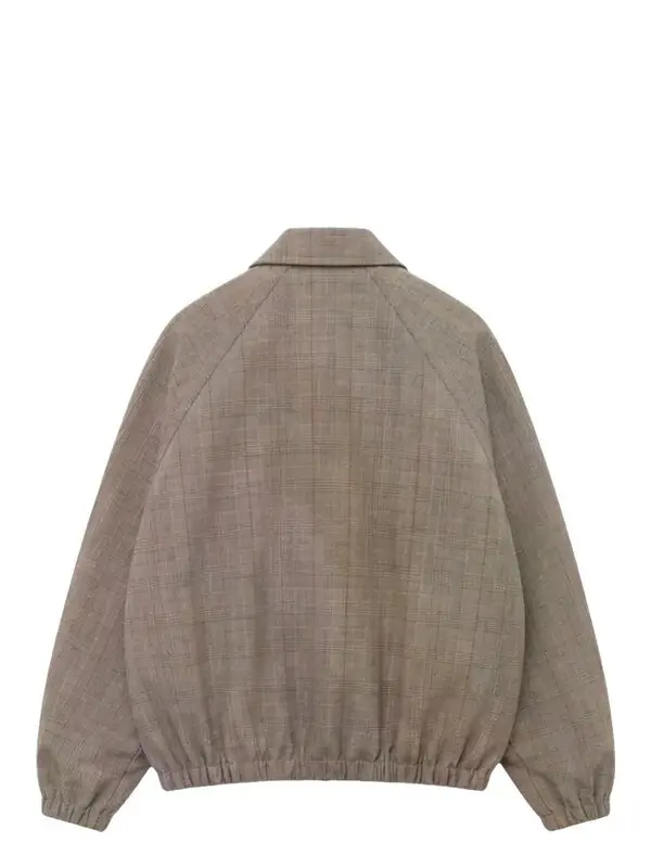 Miu Miu Prince Of Wales Checked Blouson Jacket - Brown