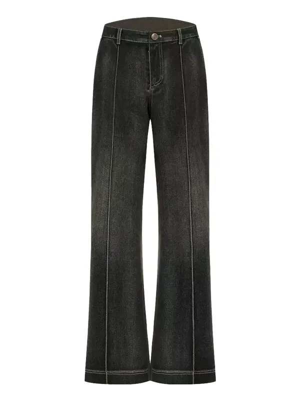 OUDE WAAG Deconstructed Washed Jeans - Brown
