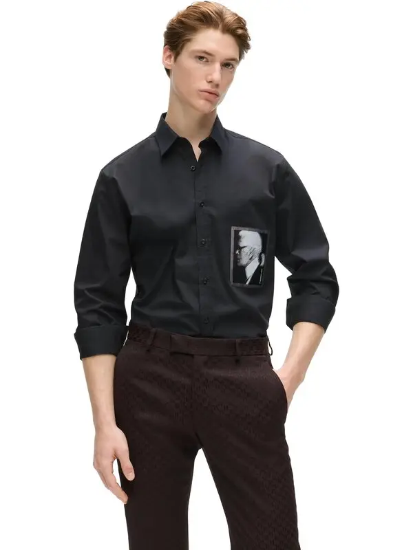 Karl Lagerfeld Karl Portrait Shirt - Black