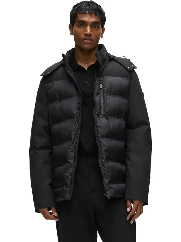 Karl Lagerfeld Water-repellent Puffer Jacket - Black