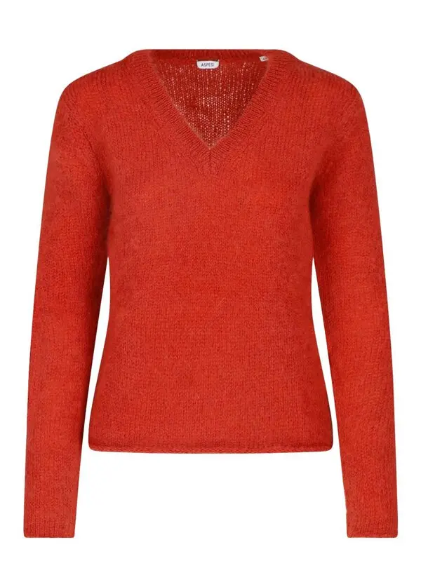 Aspesi Mohair And Wool Sweater - Orange