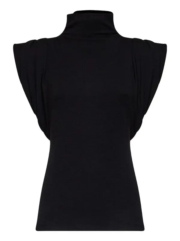 MUGLER Draped Top - Black
