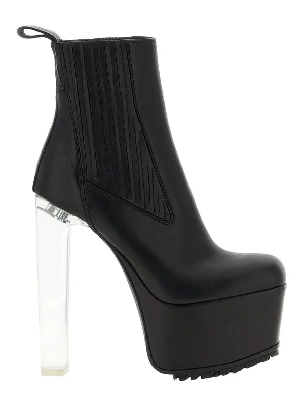 Rick Owens Beatle Kiss Ankle Boots - Black