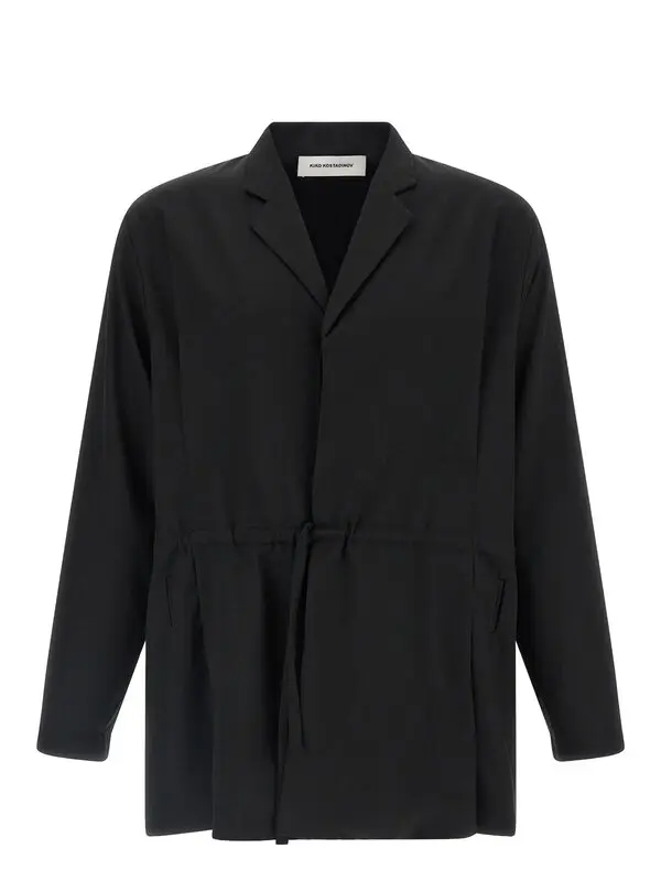 KIKO KOSTADINOV Laan' Wool Blazer With Drawstring Waist - Black