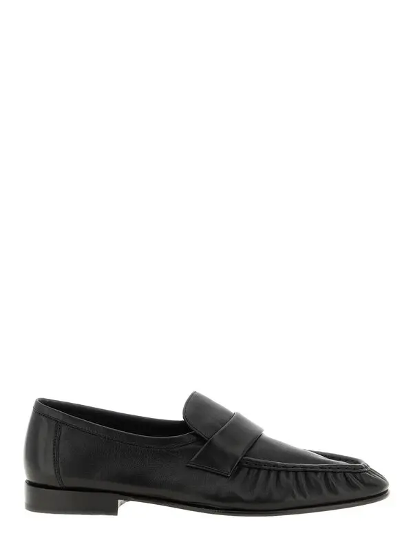 THE ROW Soft Mocassino' Loafers - Black