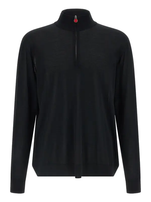 Kiton Half-zip Sweater - Black