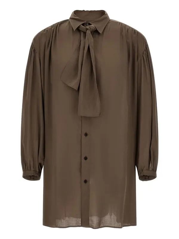 Yohji Yamamoto Shirt With Scarf - Green