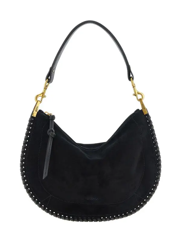 Isabel Marant Étoile Oskan Soft Zip Suede Hobo Bag - Black