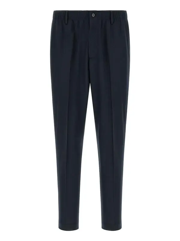 CELLAR DOOR Ciak Tapered Virgin Wool Cropped Trousers - Blue