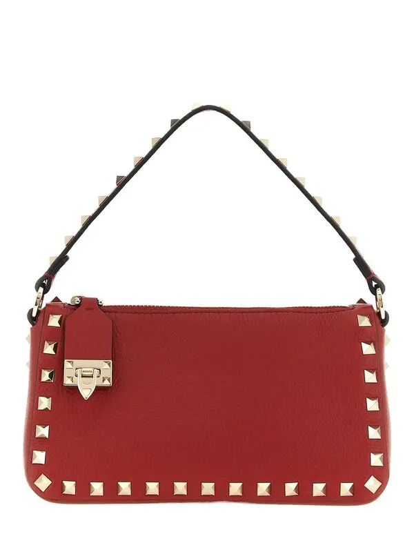Valentino Garavani Valentinogaravani 'rockstud' Small Shoulder Bag - Red