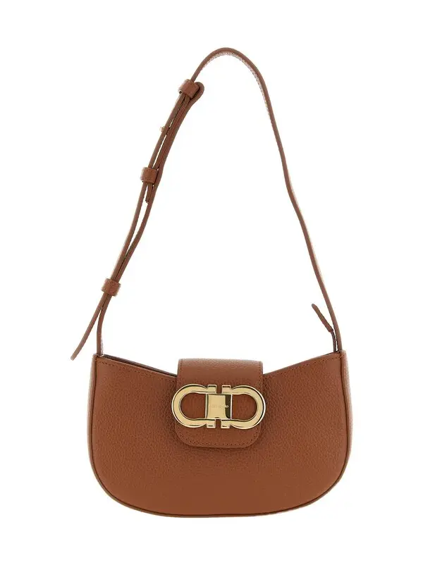 FERRAGAMO Gabry' Mini Shoulder Bag - Brown
