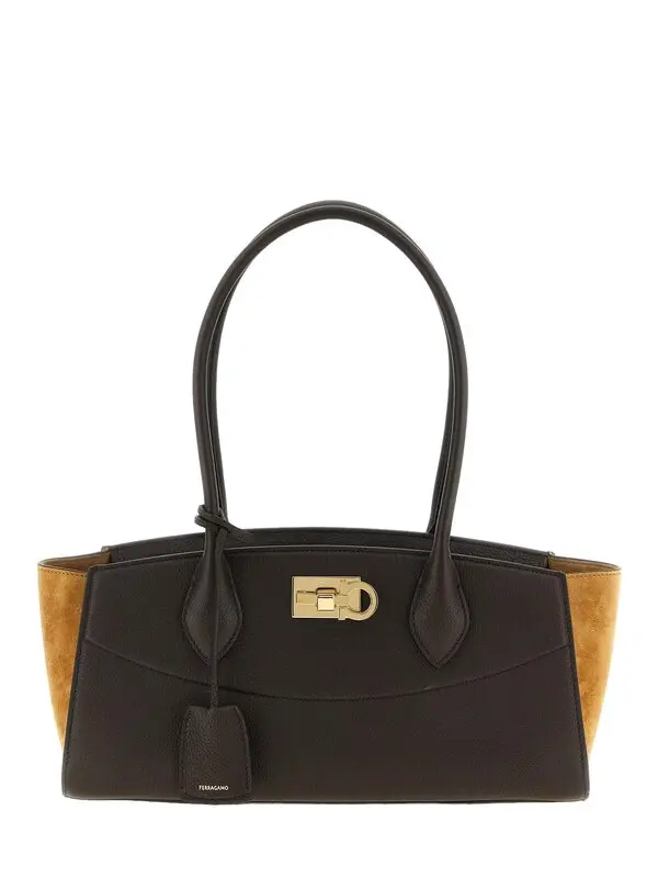 FERRAGAMO New Studiosoft Eastwest' Shoulder Bag - Brown
