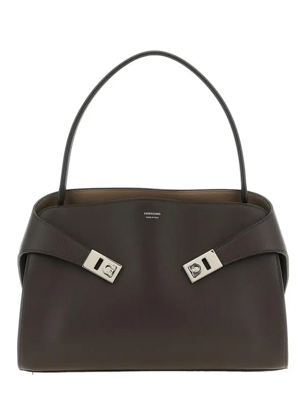 FERRAGAMO Hug Soft Shoulder Bag - Brown
