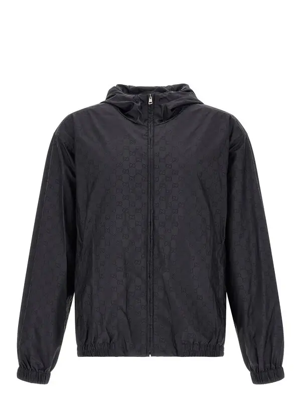 Gucci Gg Nylon Jacket - Black