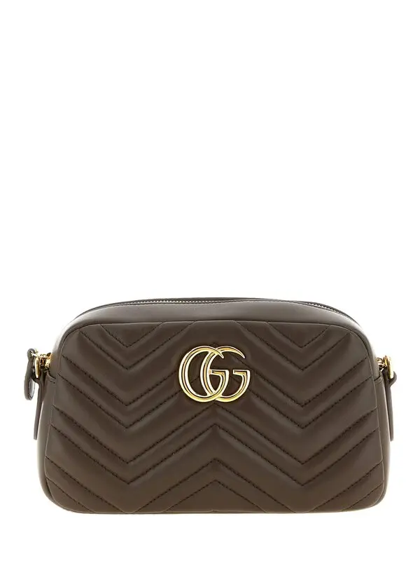 Gucci Gg Marmont' Small Crossbody Bag - Brown