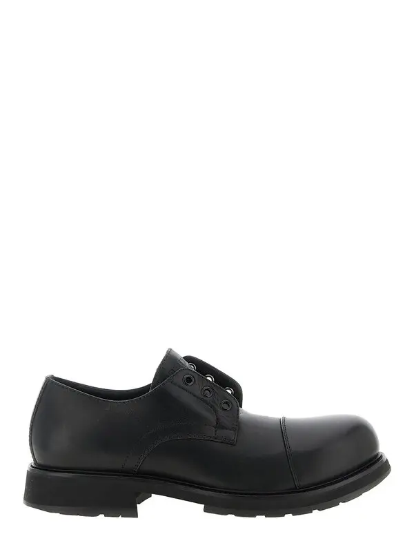 Balenciaga Truck Leather Derby Shoes - Black