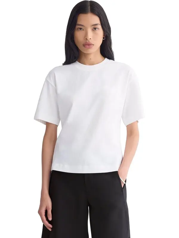 Everlane Premium Weight Back Slit Tshirt - White