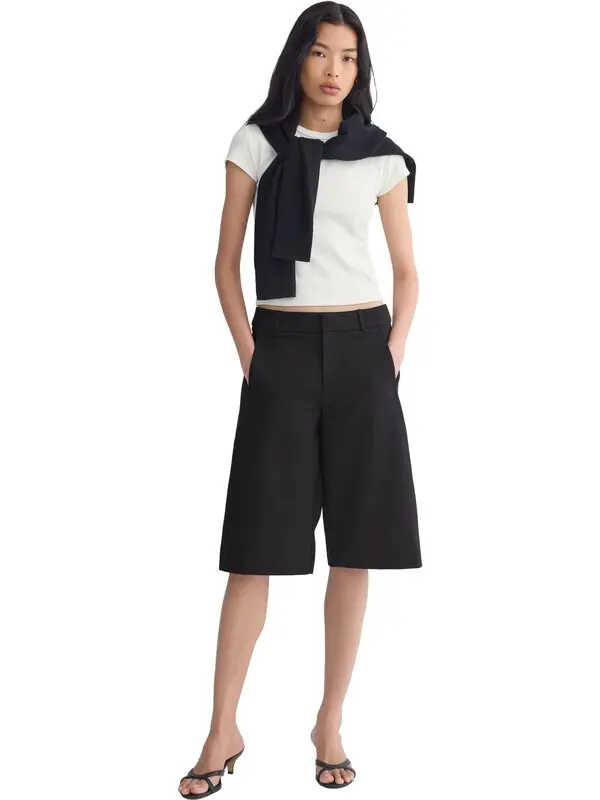 Everlane Ponte Bermuda Shorts - Black