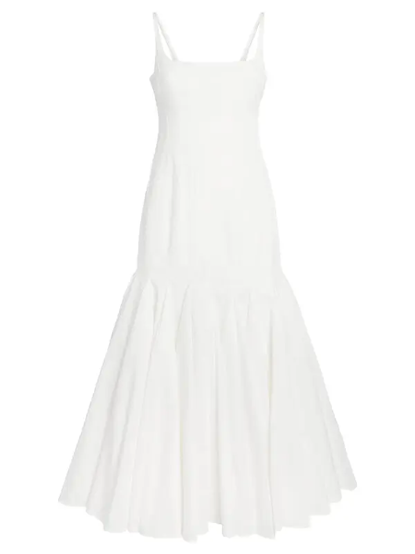 Jacquemus Cotton Agave Midi Dress - White