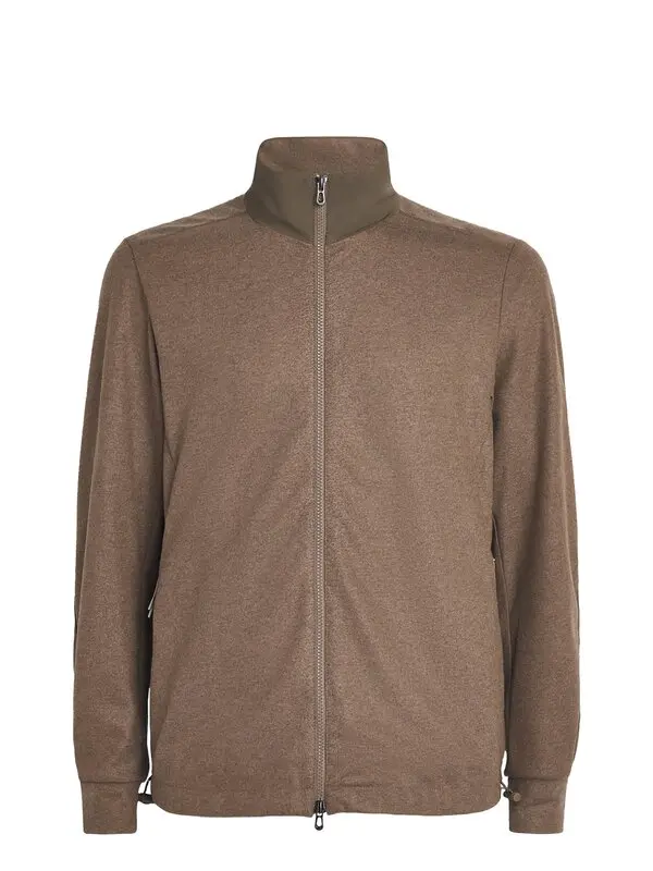 Sease Virgin Wool Explorer Zip-up Sweatshirt - Brown