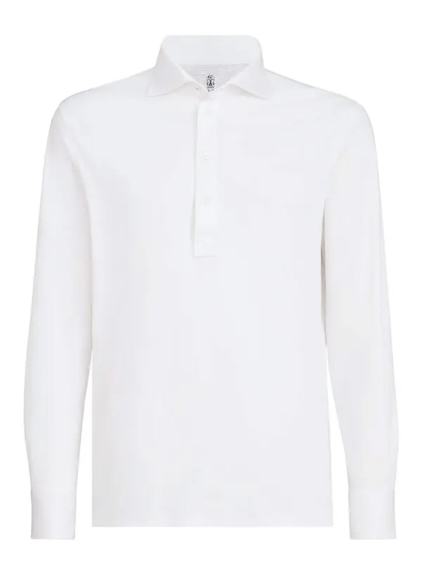 Brunello Cucinelli Cotton Jersey Polo Shirt - White