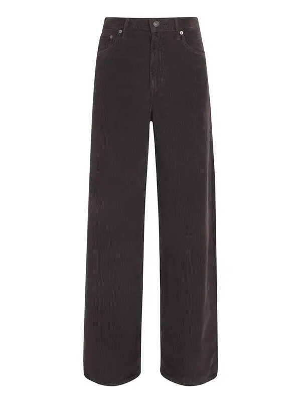 AGOLDE Corduroy Ren High-rise Wide-leg Jeans - Brown