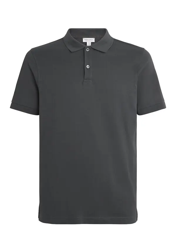 Sunspel Supima Cotton Polo Shirt - Brown