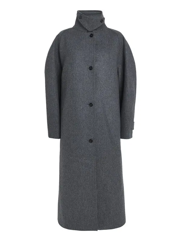 JIL SANDER Oversized Wool-blend Coat - Grey
