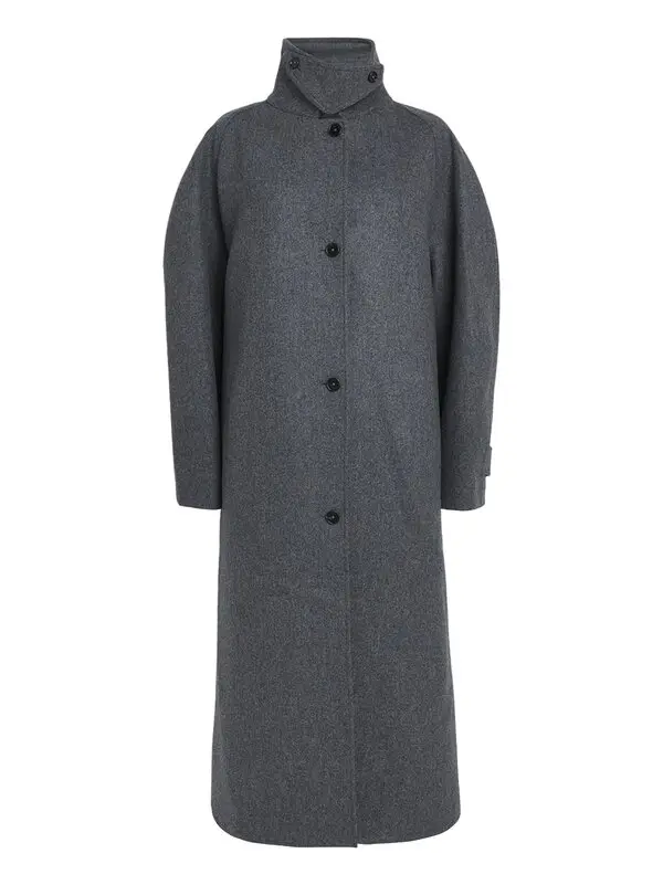JIL SANDER Oversized Wool-blend Coat - Grey
