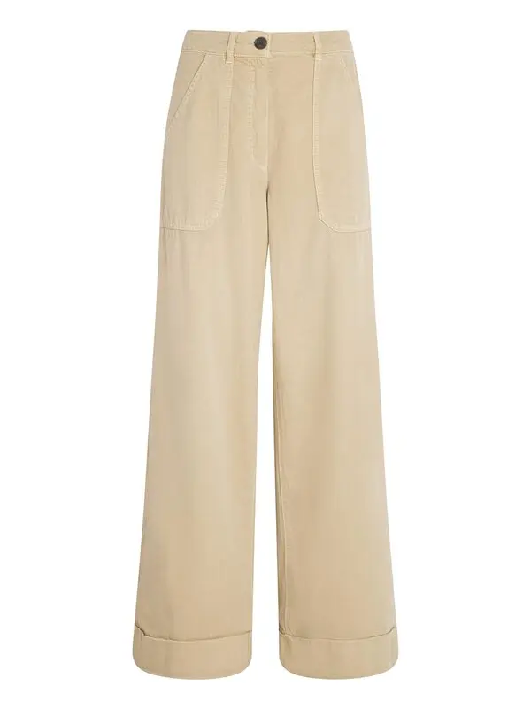 ME+EM Cotton Trainer Grazer Trousers - Brown