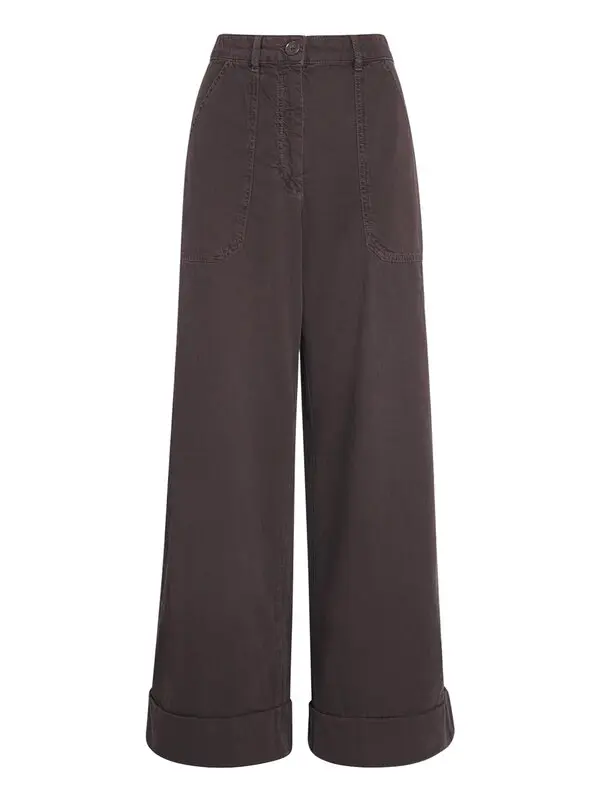 ME+EM Cotton Trainer Grazer Trousers - Brown