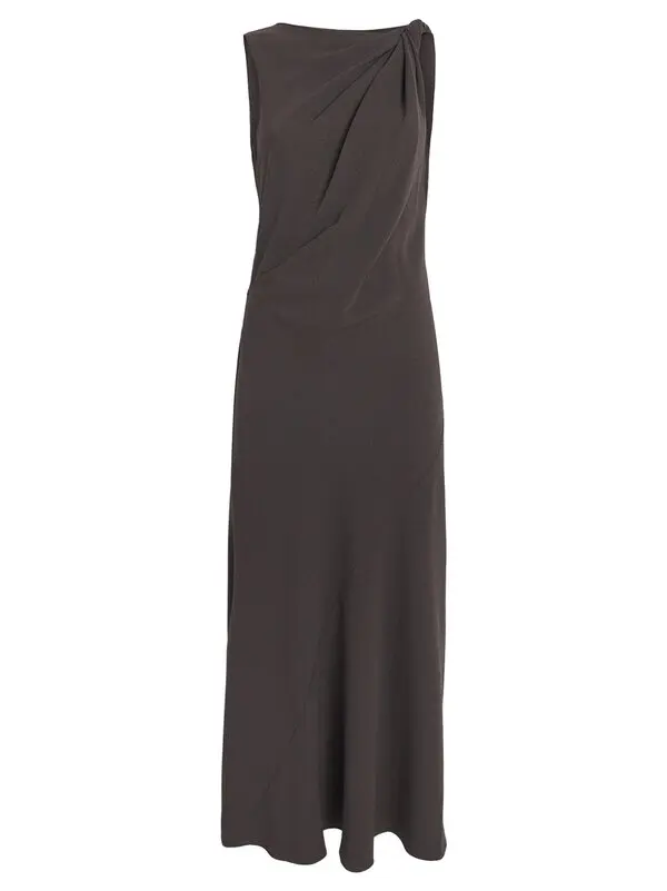 Theory Shoulder Twist Maxi Dress - Brown