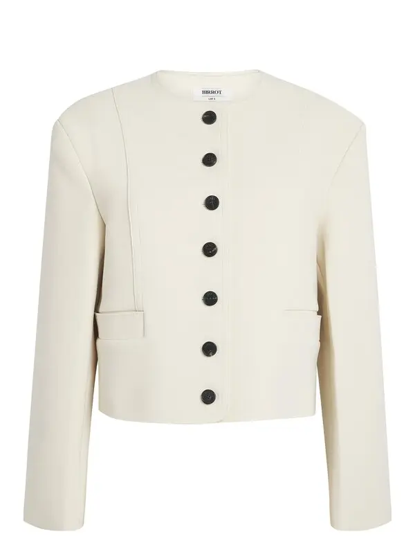 BIRROT Lay 4 Cropped Jacket - Ivory