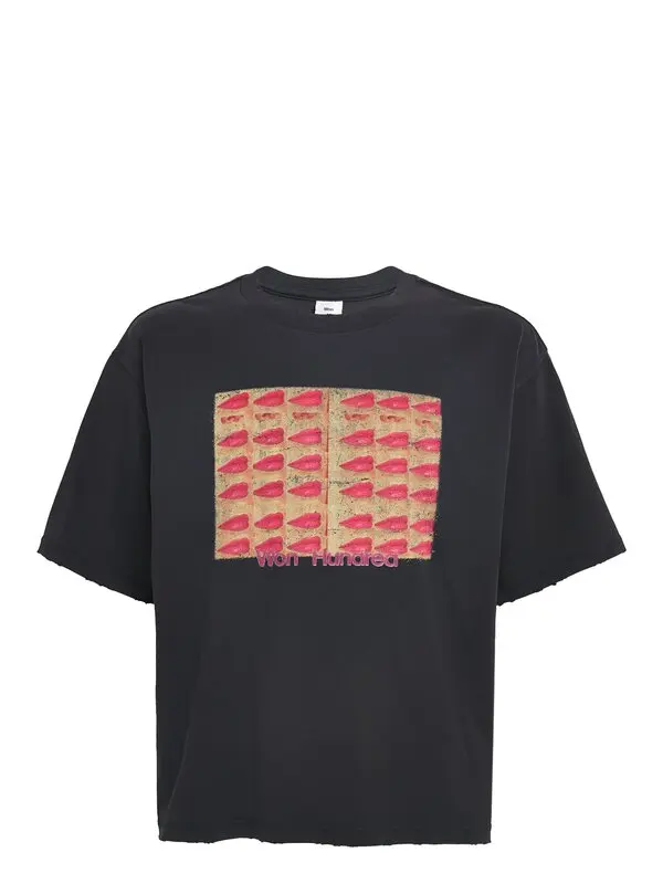 WON HUNDRED Oversized Houston Kisses T-shirt - Black