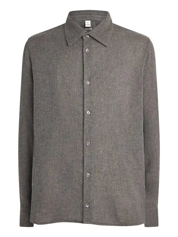 WON HUNDRED Wool-viscose Adriel Shirt - Brown