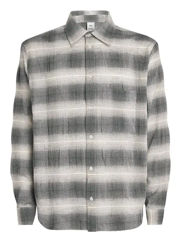 WON HUNDRED Check Pete Shirt - Black
