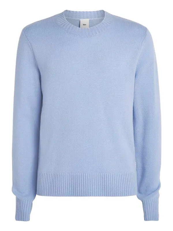 WON HUNDRED Cashmere Crew Neck Sweater - Blue